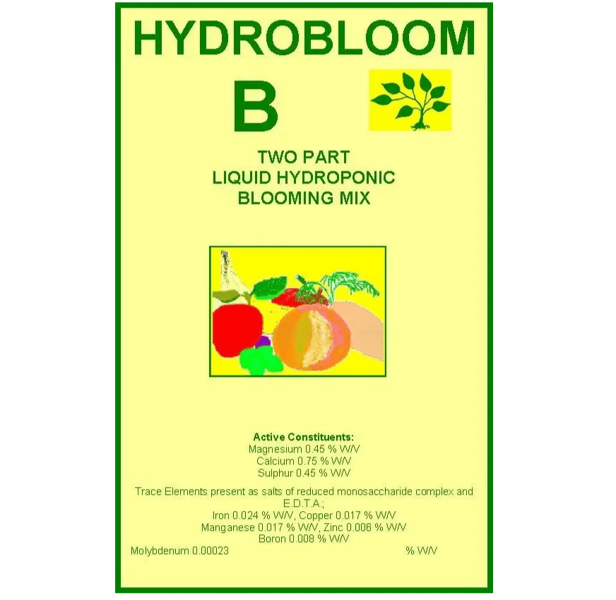 HydroBloom B: Liquid Hydroponic Blooming Mix - Enfield Produce