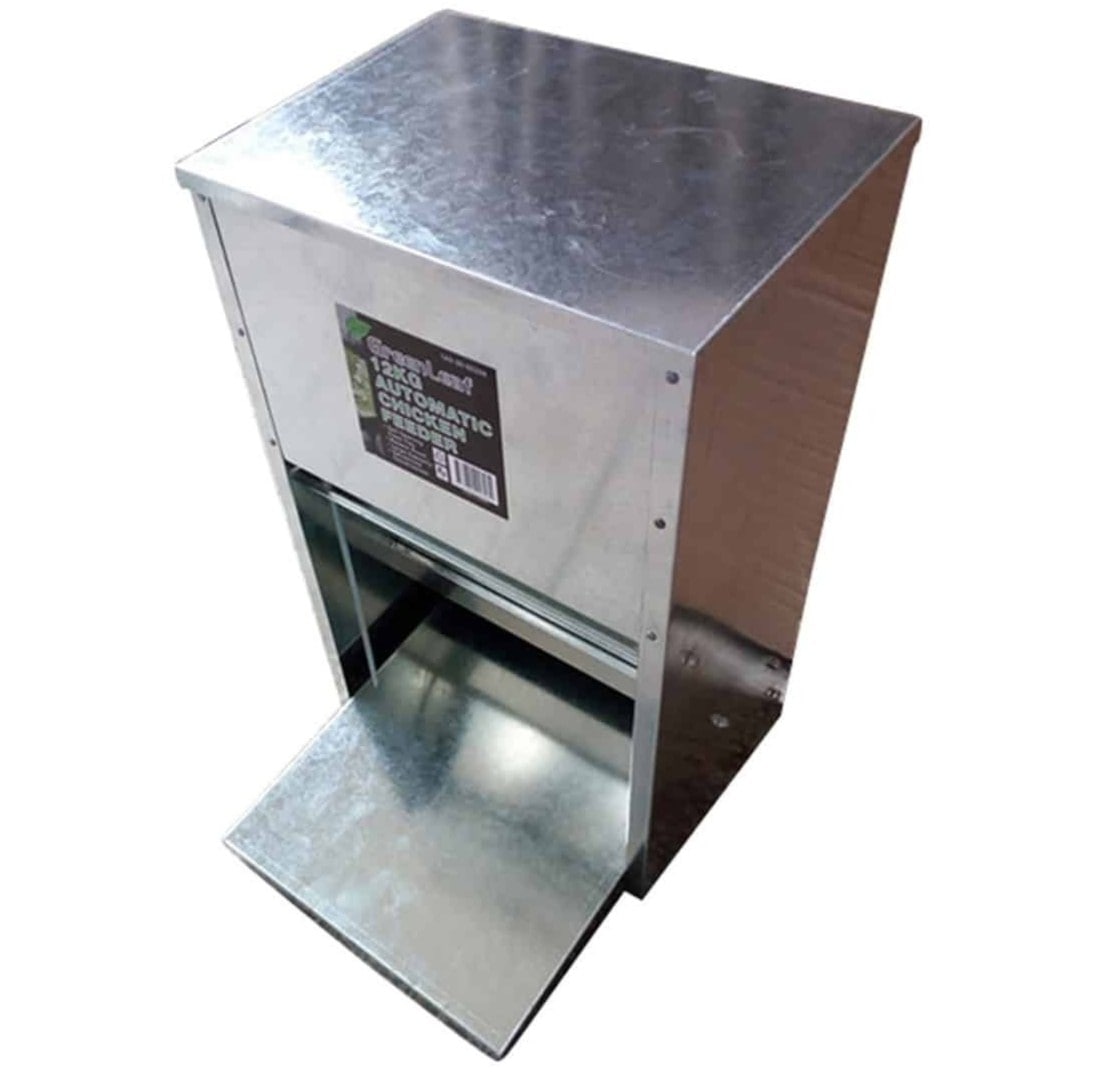 Automatic Treadle Chicken Feeder (Greenleaf) - Enfield Produce