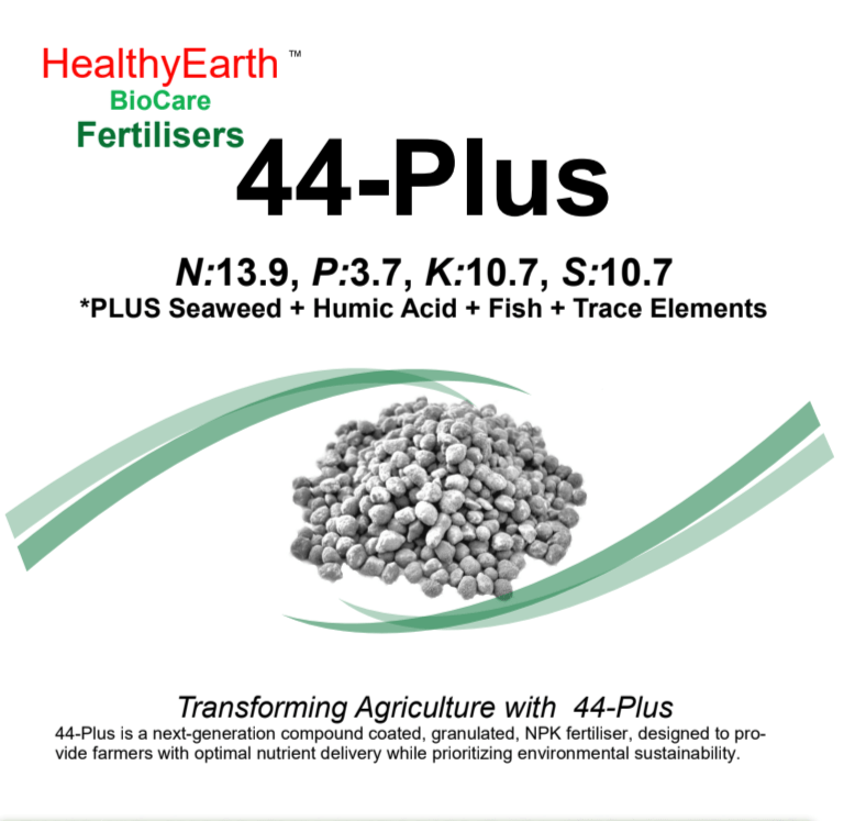 Healthy Earth 44 Plus Granular NPK Fertiliser | Seaweed + Humic + Fish ...