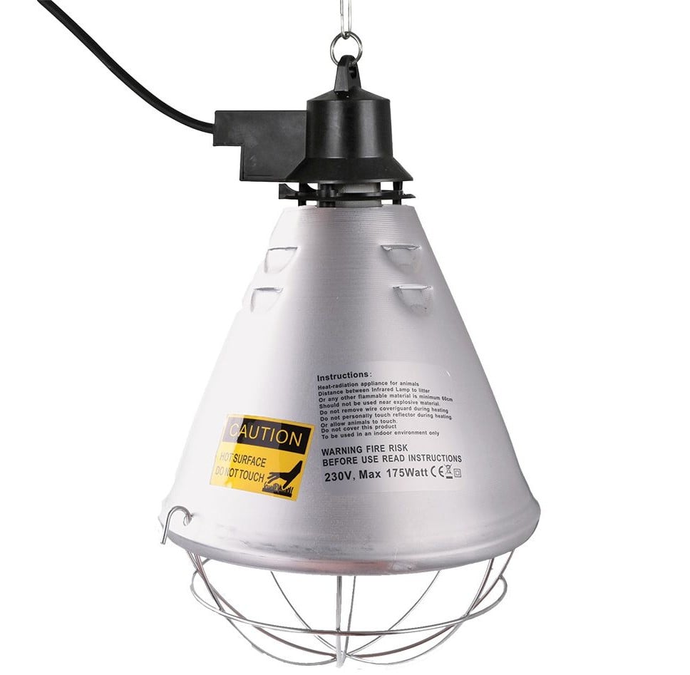 Heat Lamp Holder for Chickens Aluminium 21cm (Shoof) - Enfield Produce