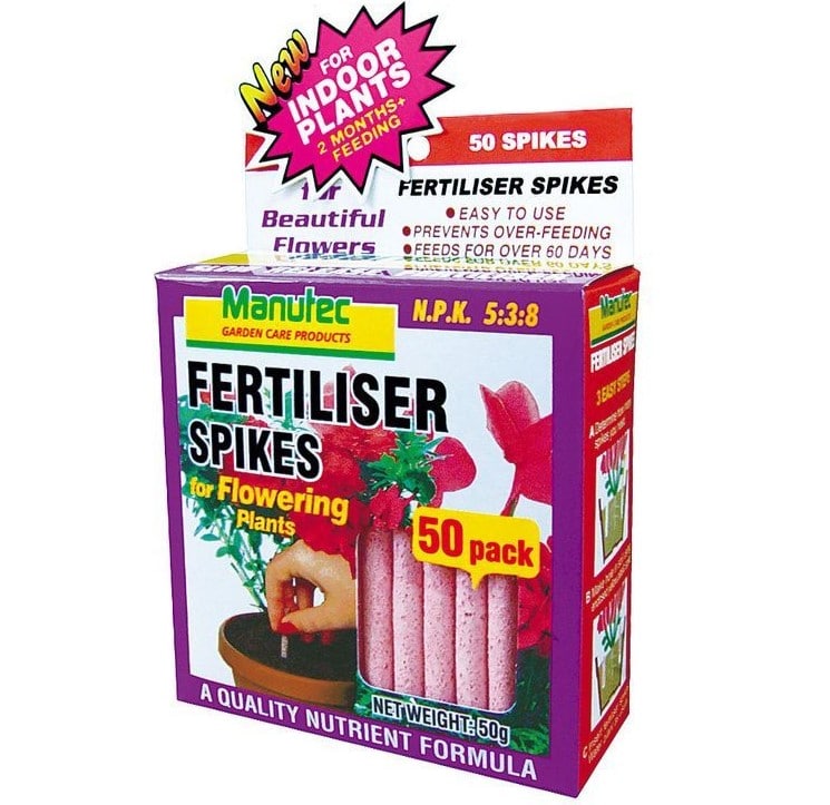 Manutec Plant Fertiliser Spikes FLOWERING (50 pk) - Enfield Produce