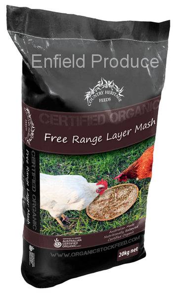 Organic Free Range Layer Mash Chicken Feed 20kg - Enfield Produce